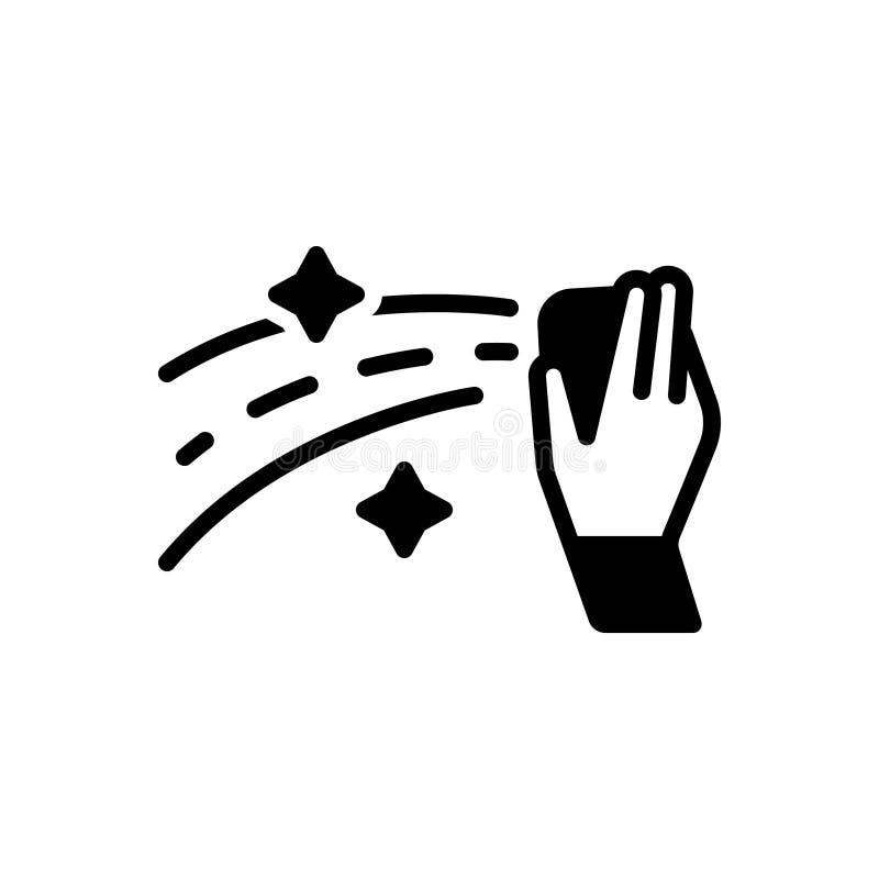 Black Solid Icon for Clean Surface, Clean and Housework Stock ...