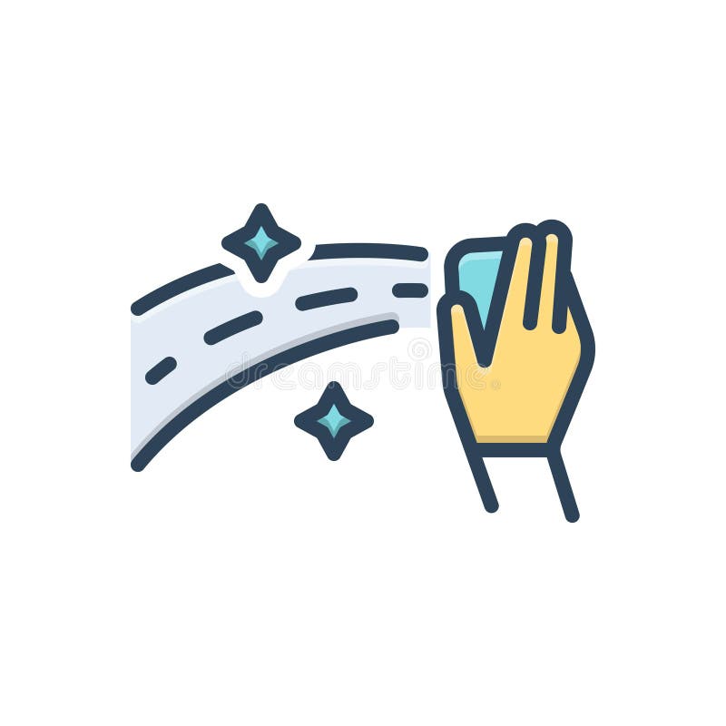 Color Illustration Icon for Clean Surface, Clean and Housework Stock ...