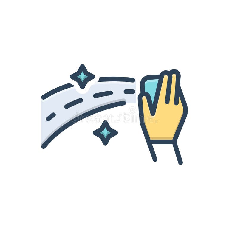 Color Illustration Icon for Clean Surface, Clean and Housework Stock ...