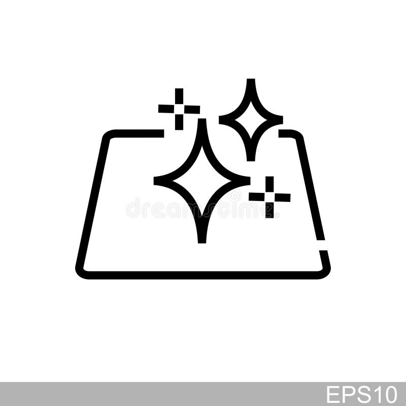 Clean Surface Icon, Easy Cleaning, Thin Line Symbol Stock Vector ...