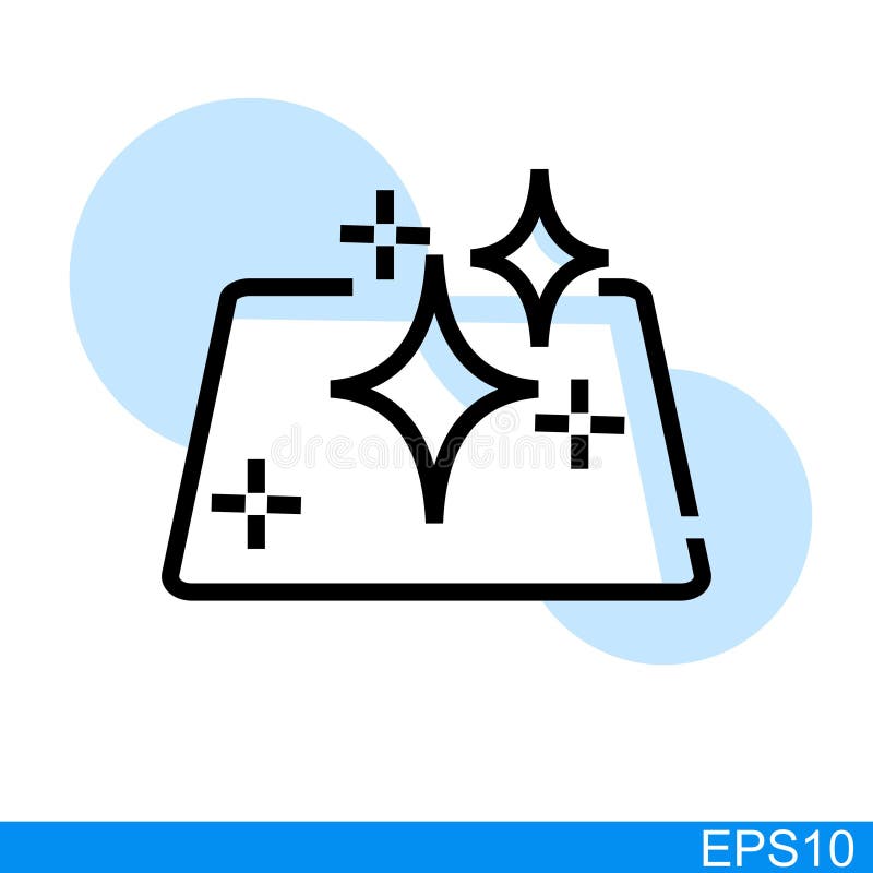 Clean Surface Icon, Easy Cleaning, Thin Line Symbol Stock Vector ...