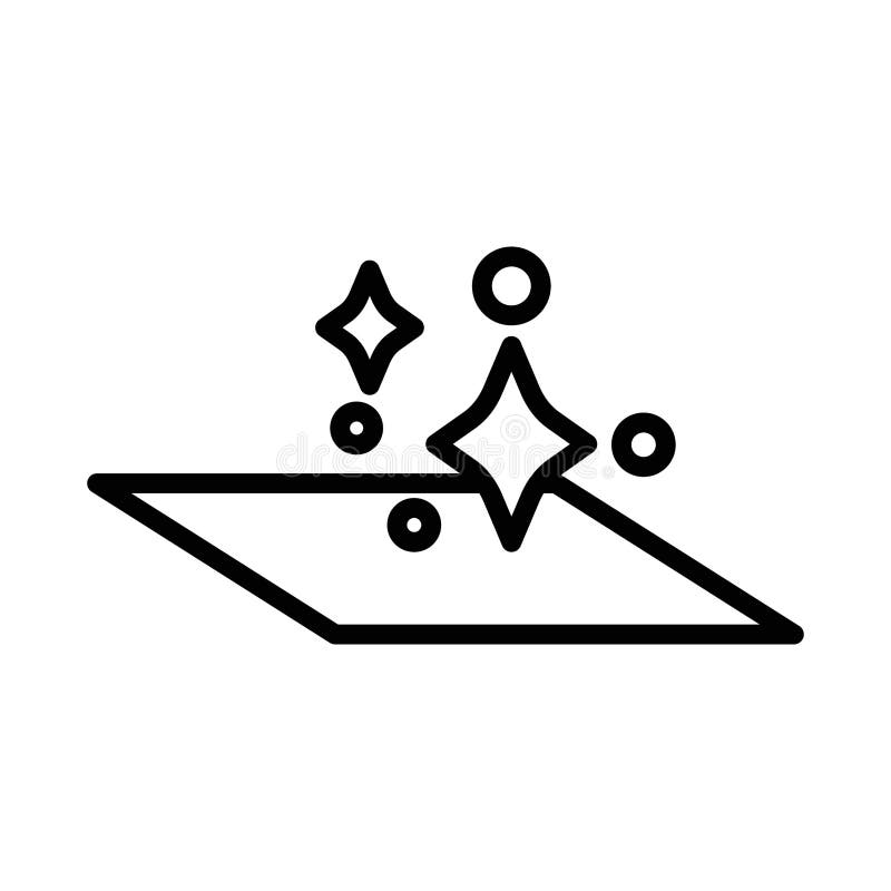 Clean Surface Icon Linear Logo Mark in Black and White Stock Vector ...