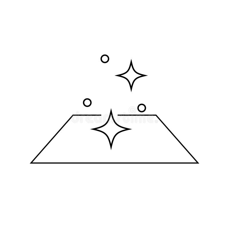 Clean Surface Line Icon, Cleaning Symbol Stock Vector - Illustration of ...