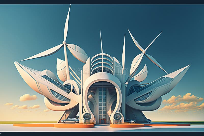 Clean and Sustainable Energy Concept. Generative AI Stock Illustration ...