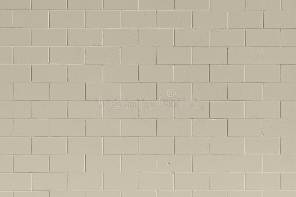 Clean Tan Generic Brick Cinder Block Wall Background Stock Image ...