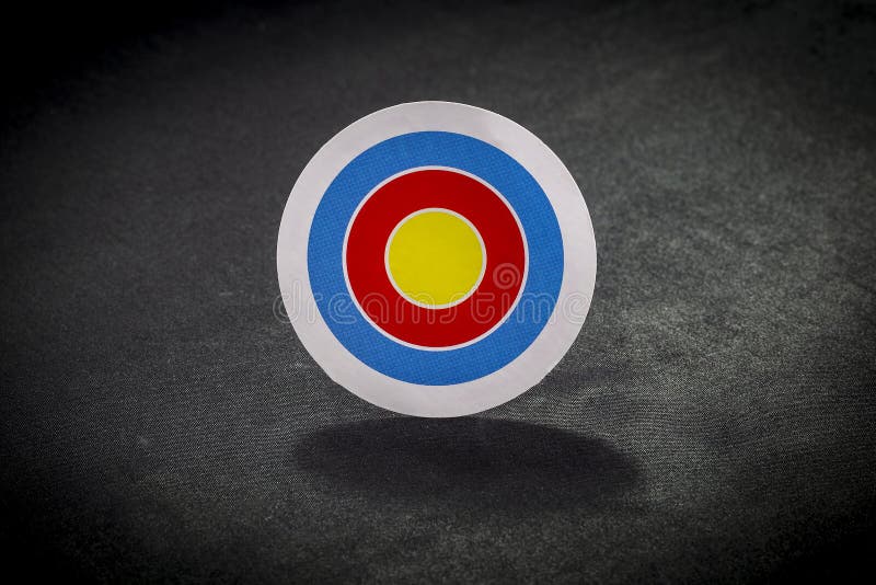 Colored Target on a Black Clear Background. Stock Image - Image of ...