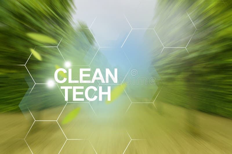 Clean Technologies for Safe Environment and Energy Saving. Stock Photo ...