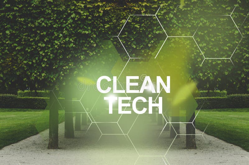 Clean Technologies for Safe Environment and Energy Saving. Stock Image ...