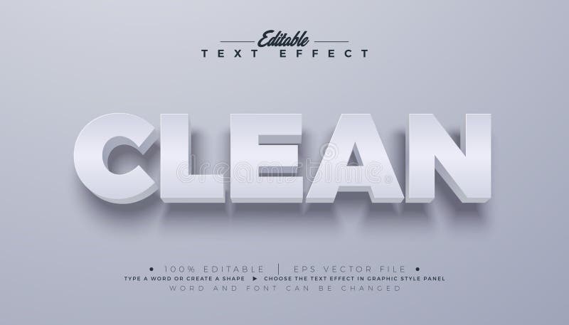 Editable White Text Effect Stock Illustrations – 6,159 Editable White ...