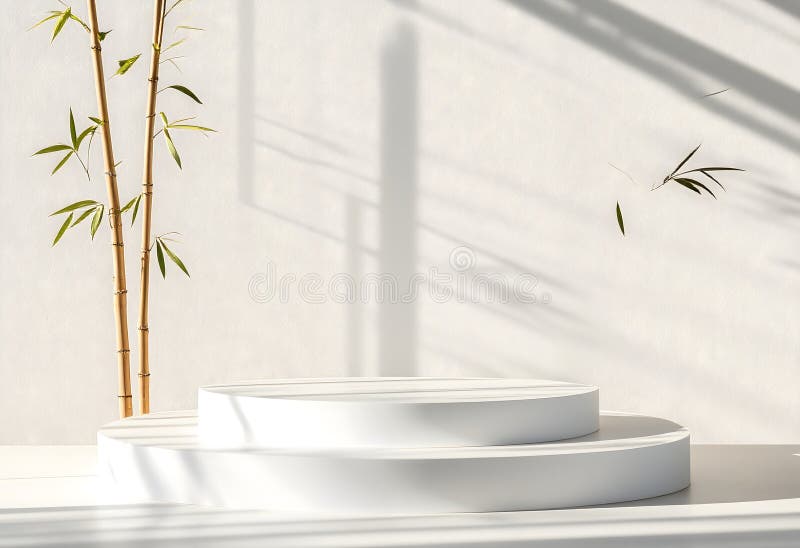 Clean Tiered White Product Stage Stock Illustration - Illustration of ...