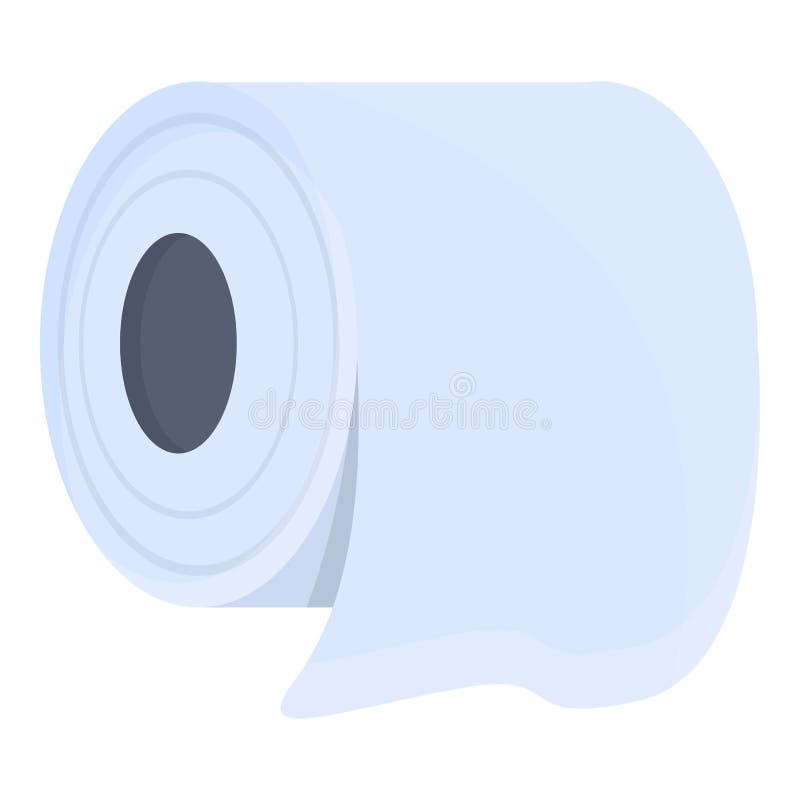 Clean Toilet Tissue Icon, Cartoon Style Stock Vector - Illustration of ...