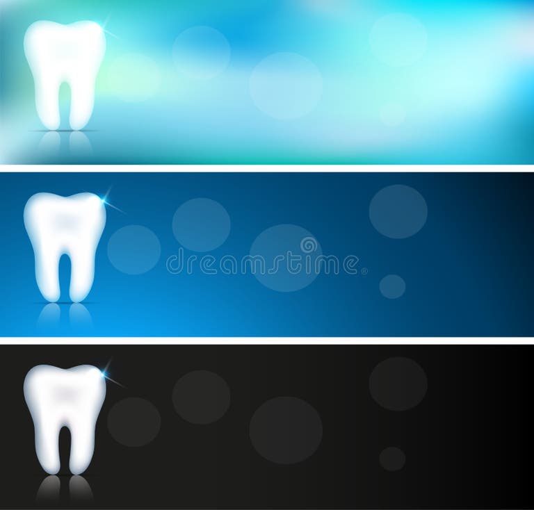 Clean tooth banners stock vector. Illustration of closeup - 36069731