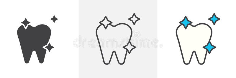 Clean tooth icon vector stock vector. Illustration of anatomy - 348467965