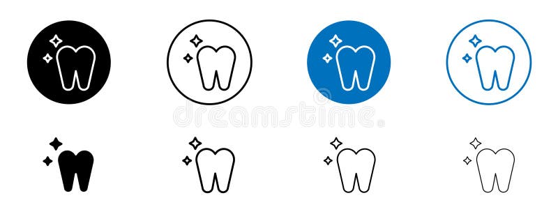 Clean tooth icon vector stock vector. Illustration of oral - 348077198