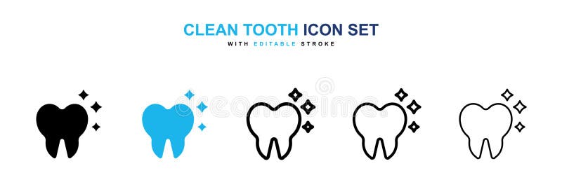 Clean tooth 3D icon stock illustration. Illustration of bright - 357503646