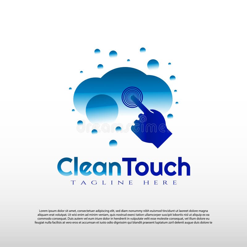Clean Touch Logo Design, Illustration Element -vector Stock Vector ...