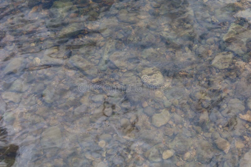 Clean and Transparent Fresh River Water with a Reflection of the Sky ...
