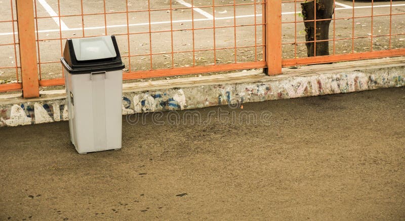Clean Trash Plastic Box in Indonesia Stock Photo - Image of color, city ...
