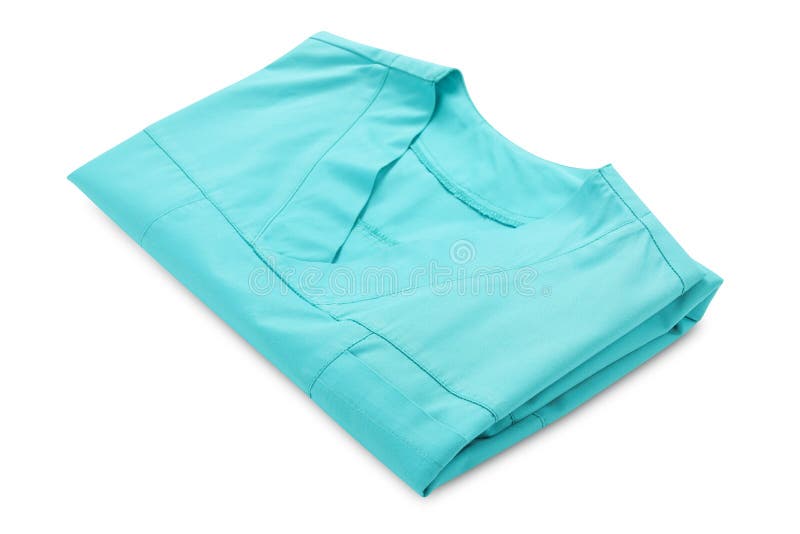 Clean Turquoise Medical Uniform Isolated on White Stock Image - Image ...