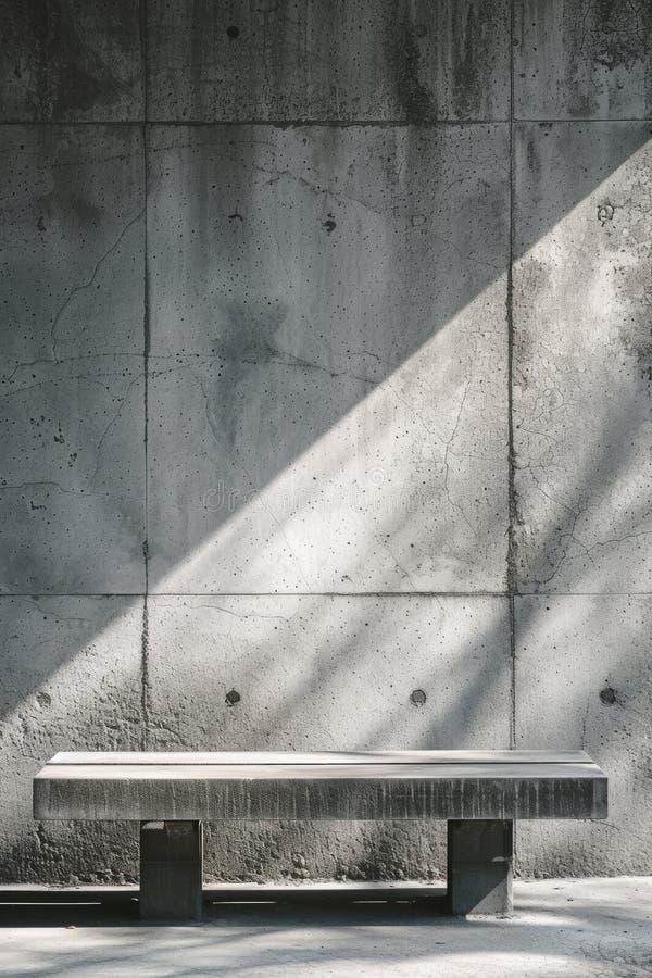 A Clean, Unadorned Concrete Wall Bathed in Soft, Diffused Natural Light ...