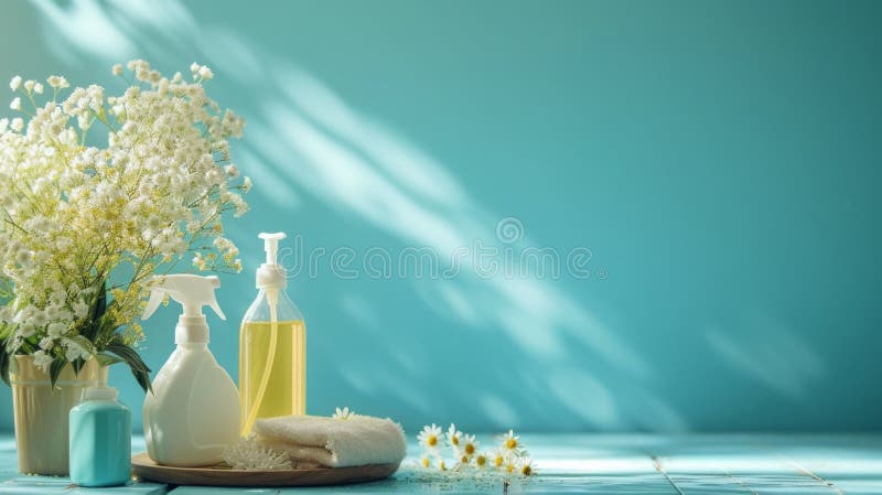 Clean and Uncluttered Backgrounds Featuring Spring Cleaning Items Stock ...