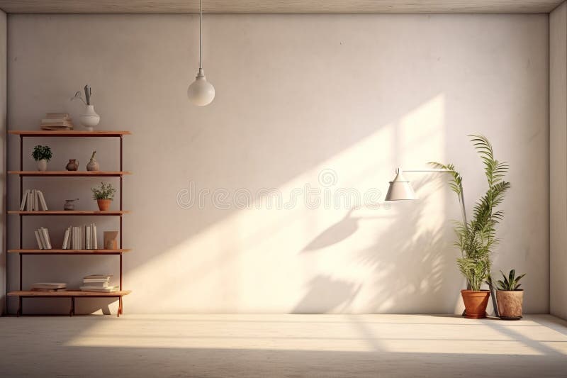 Clean and Uncluttered Mock Up Room for Customization Stock Illustration ...