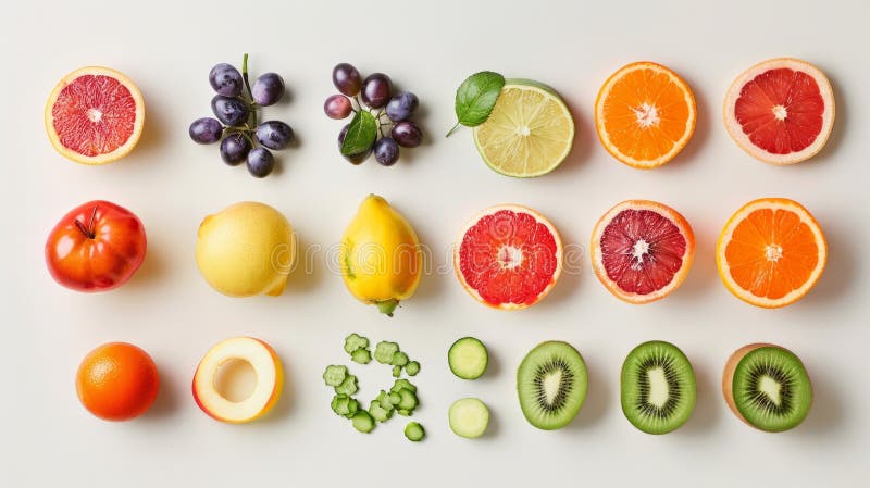 Clean and Uncomplicated Spring Fruit Layout is Visually Stunning Stock ...