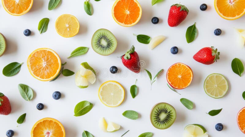 Clean and Uncomplicated Spring Fruit Layout is Visually Stunning Stock ...