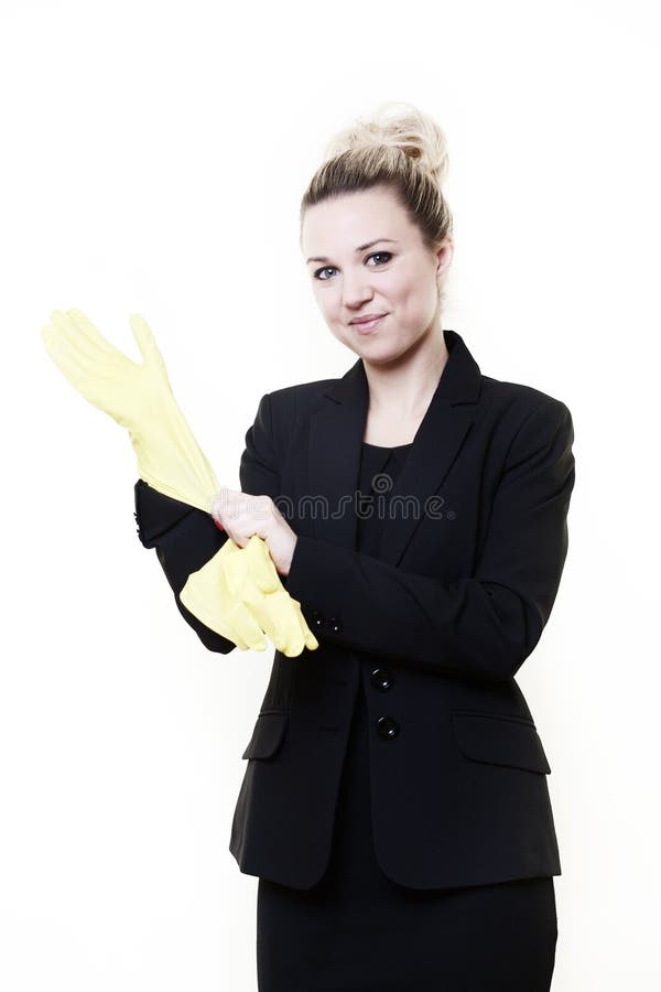 Clean up stock photo. Image of dirty, pretty, suit, confident - 25215564