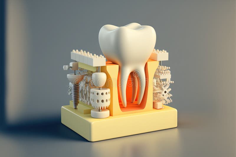 Clean Up Bridge and Crown Support for Implanted Teeth Stock ...