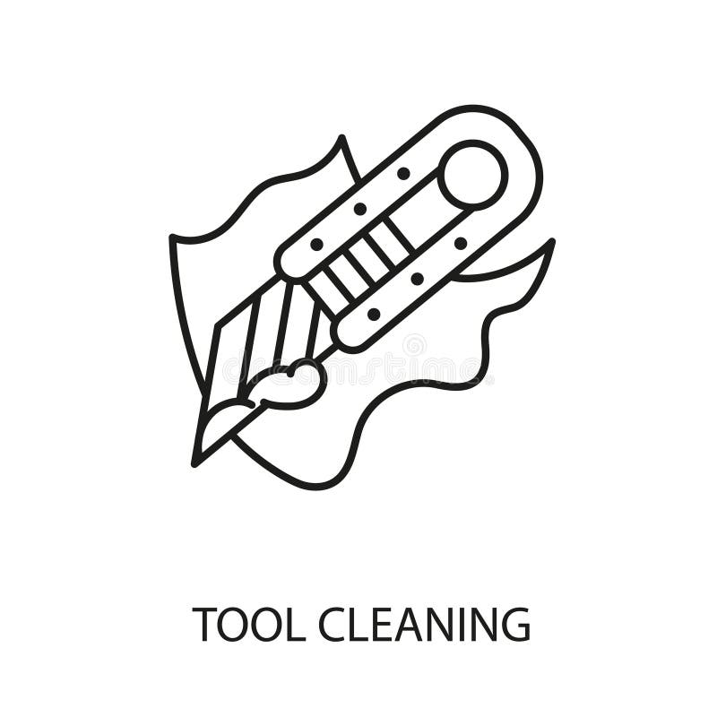 Clean Up Vector Icon Line Tool with Editable Stroke Stock Vector ...