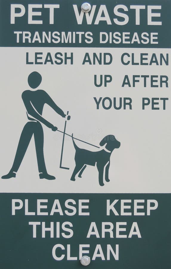 Clean Up after Your Pet Sign Stock Image - Image of yellow, sign: 46485303