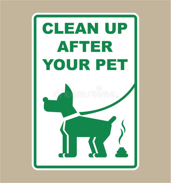 Clean Up Your Dog Sign Stock Illustrations – 160 Clean Up Your Dog Sign ...