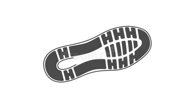 Sole of a Shoe Print - Vector Graphic Stock Illustration - Illustration ...
