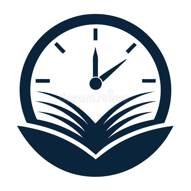 Time To Learn: Clock with a Book for Learning and Education Stock ...