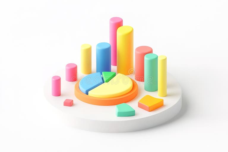 Data Visualization: Pie Chart & Bar Graph Icon - White Background ...