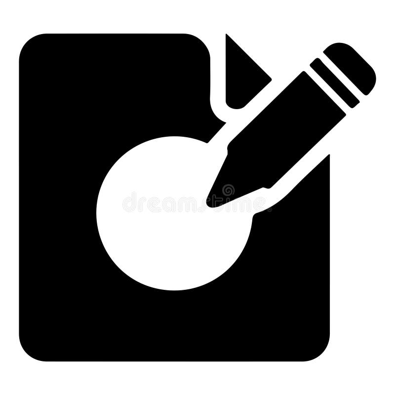 Vector Symbol Edit Icon for Writing and Modification Stock Illustration ...