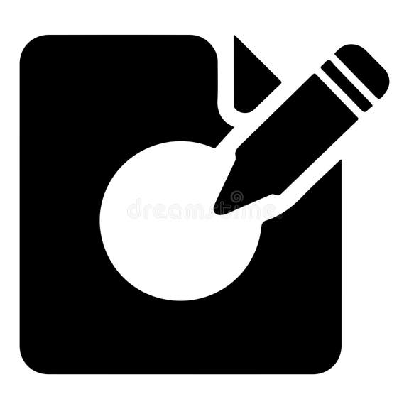 Vector Symbol Edit Icon for Writing and Modification Stock Illustration ...
