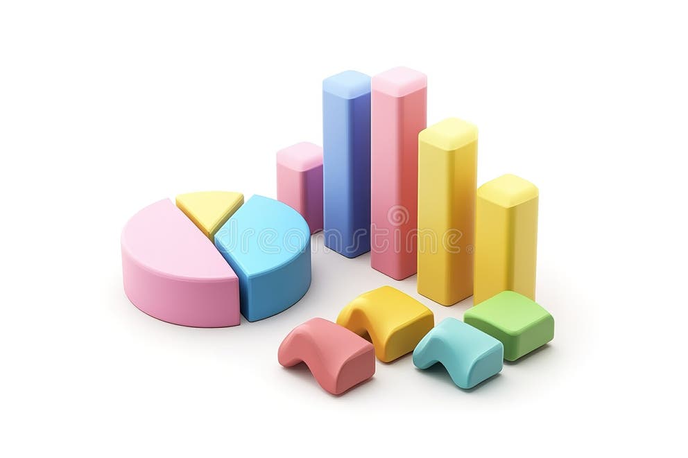 Data Visualization Icons: Pie Chart & Bar Graph on Clean White ...