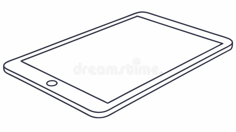 Horizontal Tablet Screen Vector, Digital Device and Communication ...