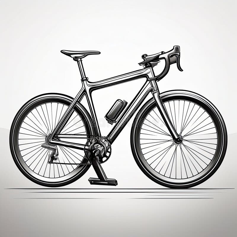 Clean Vector Illustration of Racing Bicycle Stock Illustration ...