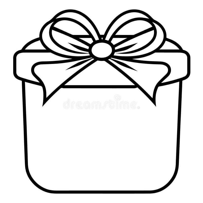 Clean Vector Outline of a Gift Box Icon for Versatile Applications ...