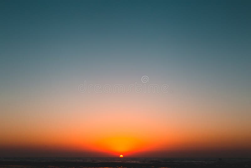Clean View of Colorful Sky at Sunset Stock Photo - Image of exposure ...