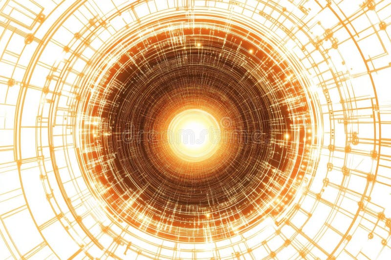 Clean and Virtual Tech Concept Depicted through a Circular Abstract ...