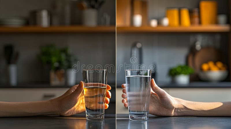 Clean Vs. Tap Side-by-Side Comparison of Filtered and Unfiltered Water ...