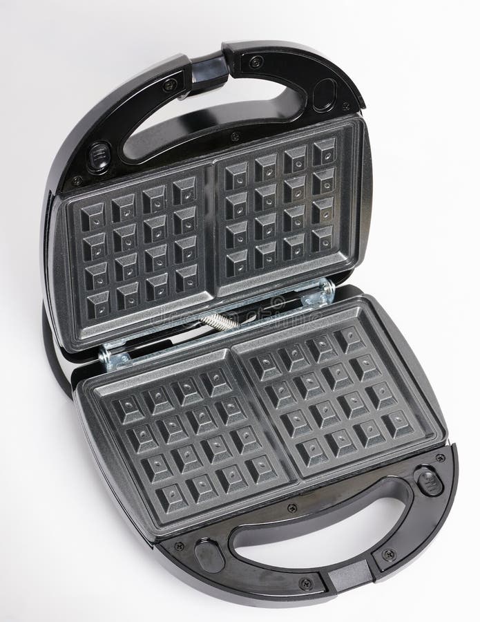 Clean waffle maker plates stock photo. Image of cook - 220793846