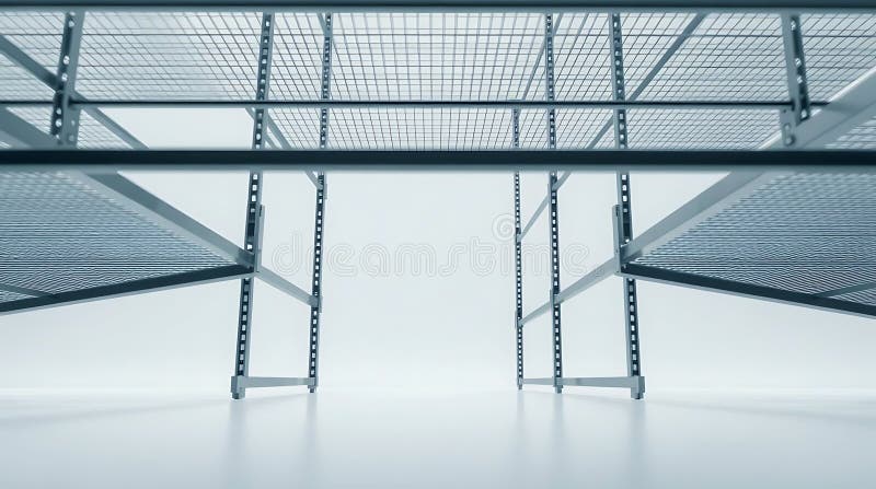 Clean Warehouse Racks Perspective, Empty and Ready for Organization ...