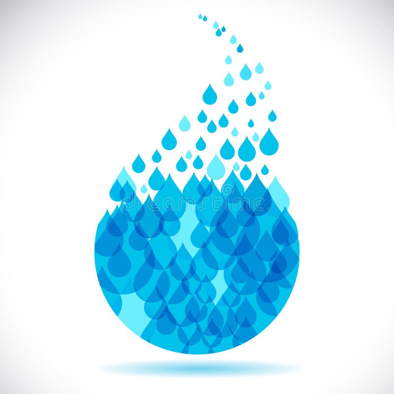 Clean Water Drop On White Background Stock Vector - Illustration of ...