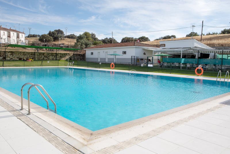 Clean water in a blue pool stock photo. Image of swimming - 151431284