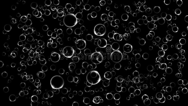 Clean Water Bubbles on Isolated Black Background. Texture Stock ...